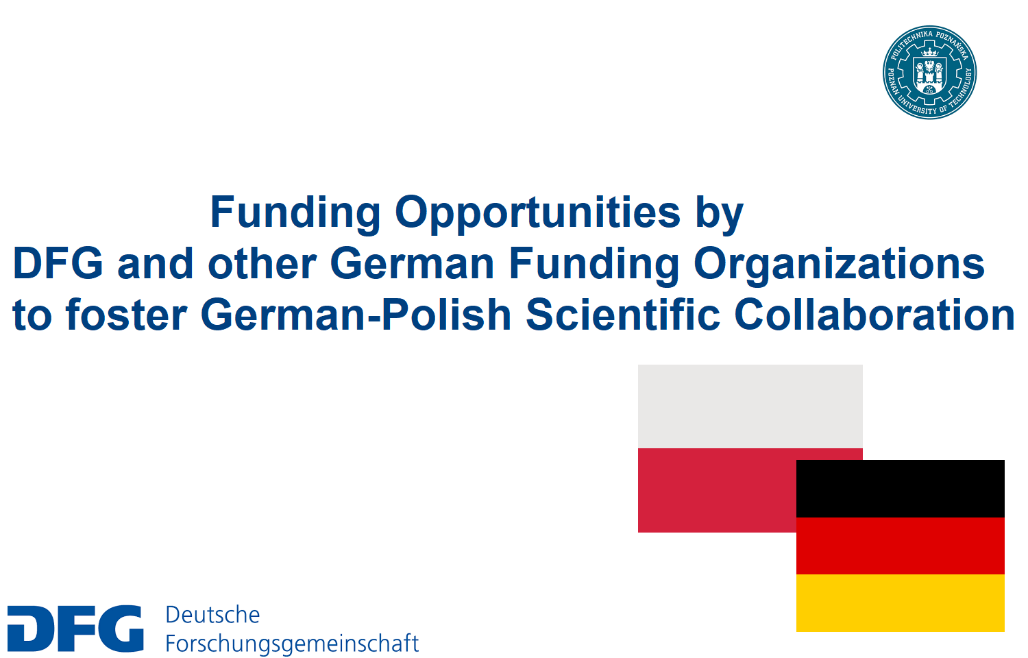 Spotkanie „Funding Opportunities by DFG and other German Funding ...